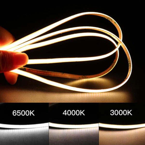 Flexible 5V 12V 24V 4mm COB LED Strip Light - LineaForge